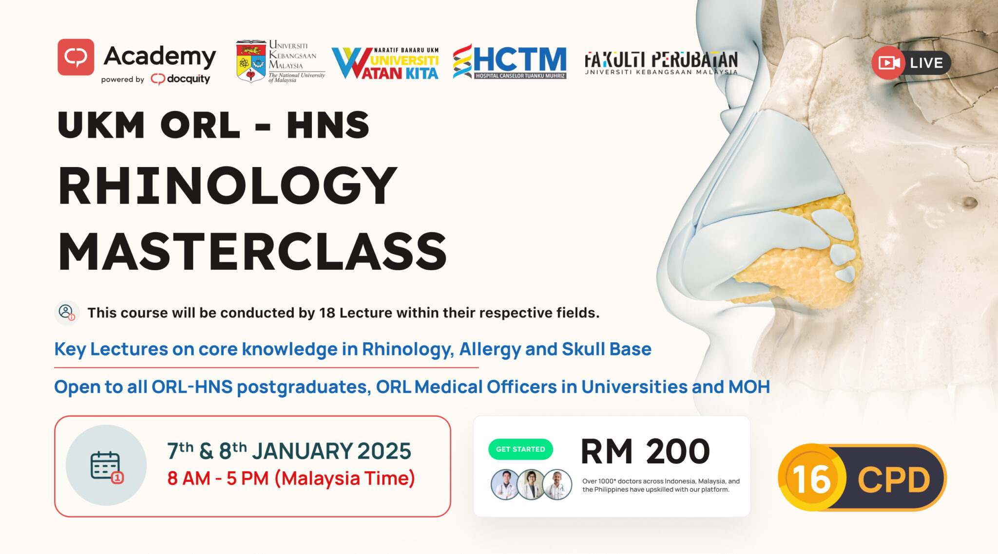 UKM ORL - HNS Rhinology Masterclass - Docquity Academy